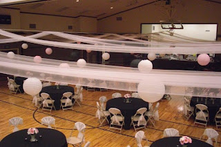 Bailey LDS Weddings: LDS Gym / Cultural Hall ceiling decorations